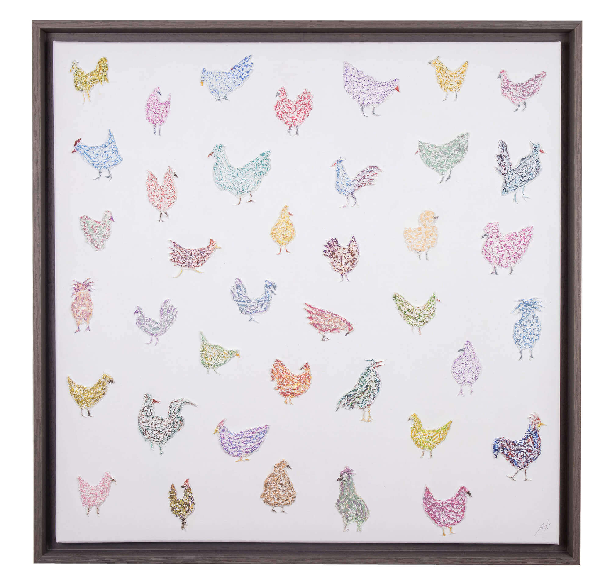 Painting 39 little chickens Artist Ana Hercigonja Gutschy